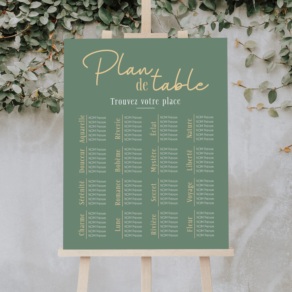 Plan de table géant - rectangle